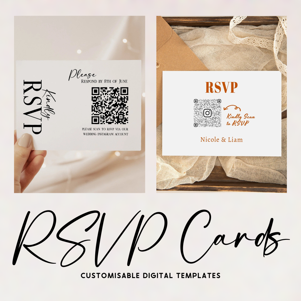Wedding RSVP Card Templates – WitandWhimsyGoods