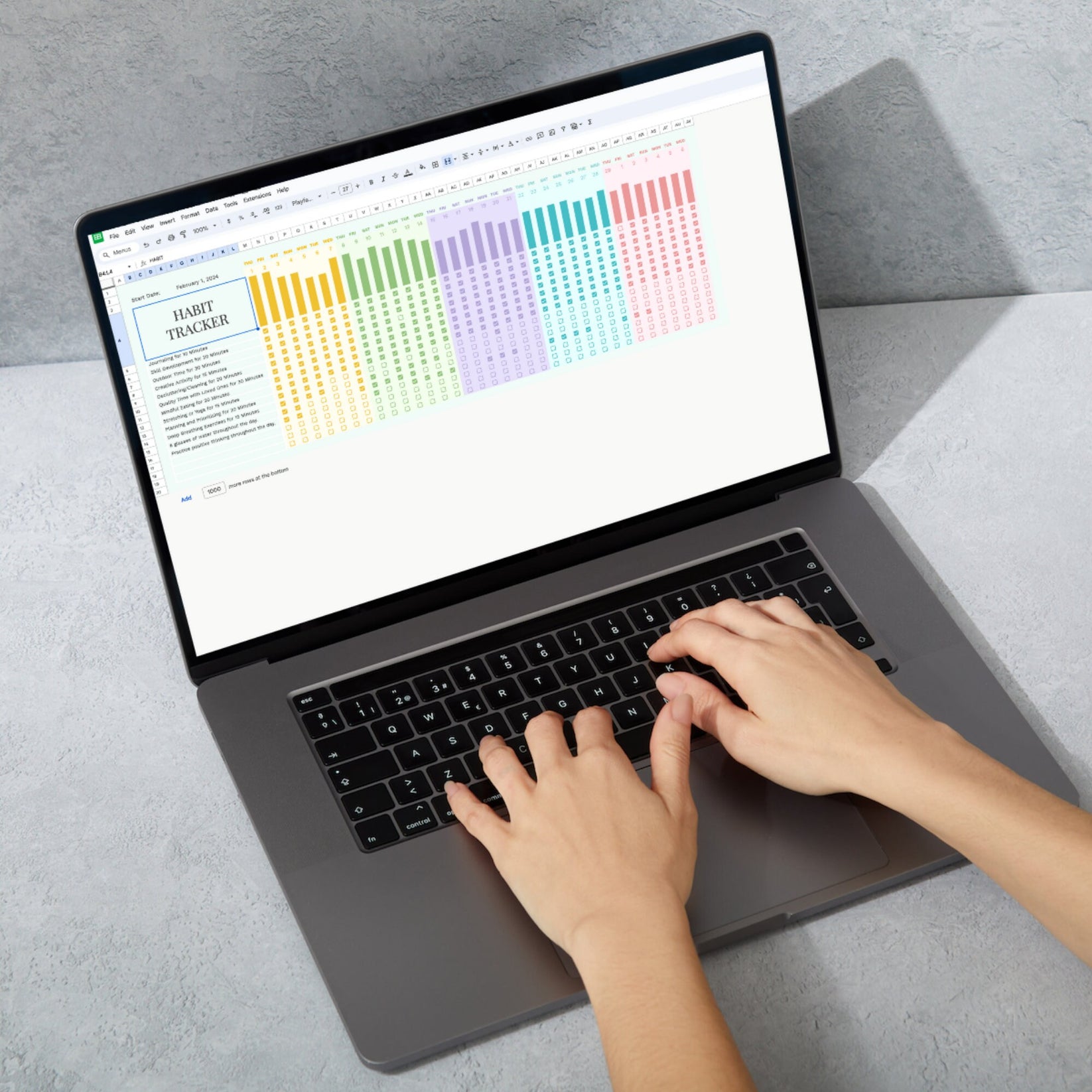 2024 Habit Tracker Spreadsheet Template, Google Sheets Yearly Habit Tr ...